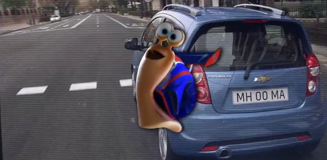 Spark s'offre 1 pub choc avec Turbo l'escargot Chevrolet de DreamWorks